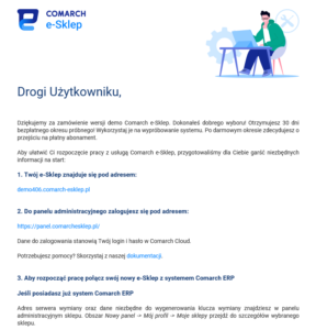 Logowanie do panelu administracyjnego – Centrum Pomocy Comarch e-Sklep